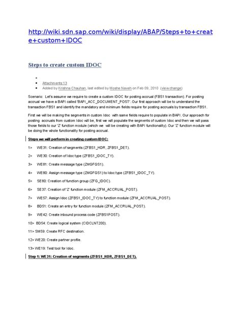 Pdf Steps To Create Custom Idoc Dokumentips