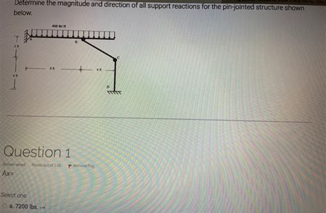 Solved Determine The Magnitude And Direction Of All Support