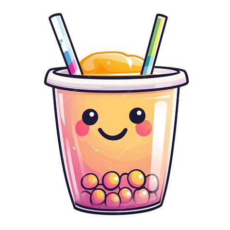 Kawaii Bubble Tea Illustration Png Vector Psd And Clipart With