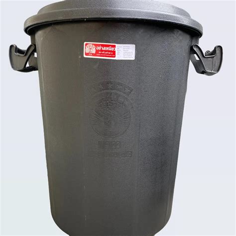 ถังขยะ ถังเอนกประสงค์ สีดำ มี3ขนาด 22แกลลอน 18แกลลอน และ 12แกลลอน สีดำหนาพลาสติกpe หูแข็งแรง