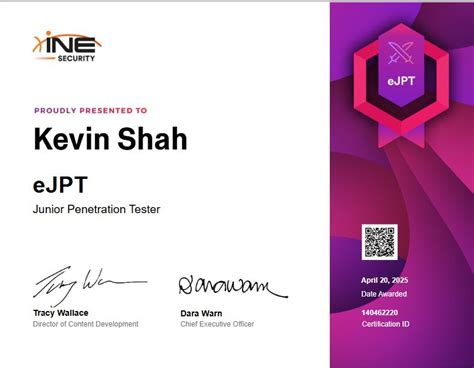 Ejptv2 Cybersecurity Ejpt Penetrationtesting Ethicalhacking Redteam… Kevin Shah 🇮🇳 22