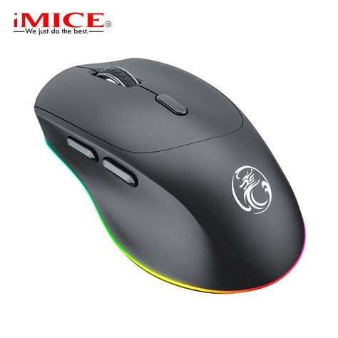 Imice Wireless Bluetooth Dual Mode Rechargeable Silent Button Wireless Gaming Mouse TYPE C