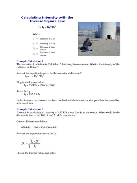 Pdf Calculating Intensity With The Inverse Square Law Dokumen Tips