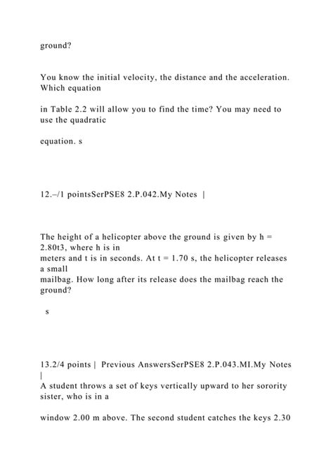 113 Points Previous Answersserpse8 2p010my Notes Docx