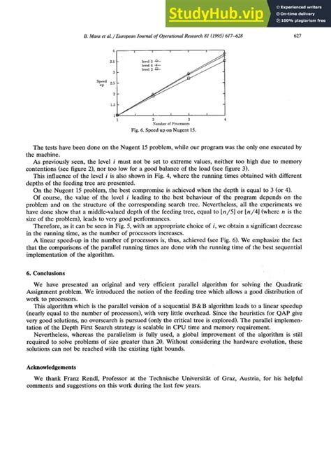 A Parallel Depth First Search Branch And Bound Algorithm For The Quadratic Assignment Problem Pdf