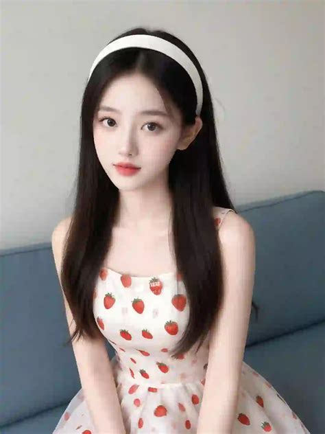 草莓女孩‖ai生成图