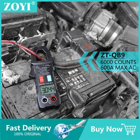 Digital 600a Current Voltage Ohm Clamp Meter Ac Dc Capacitance Temp Auto Range 6000 Count