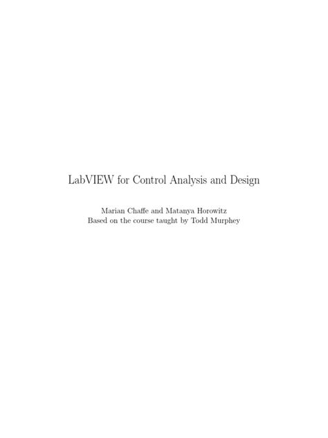 Simulation In Labview Pdf Graphics Programming Language