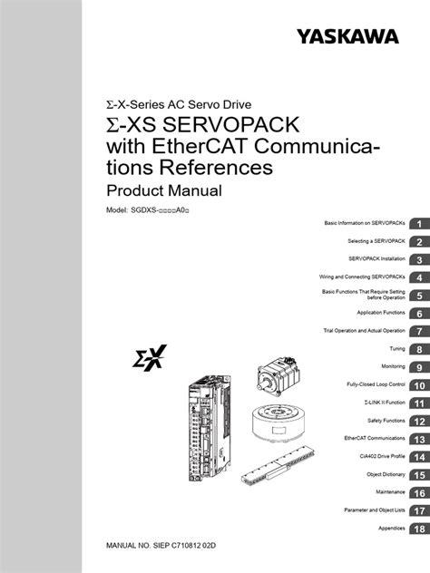 Yaskawa Sigma Xs Servopack With Ethercat Product Manual Pdf Power Supply Electrical Connector