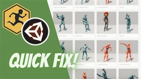 Mixamo Animations Quick Fix For Unity Youtube