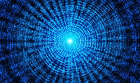 Binary Code Backgrounds A Sequence Of Zero And One Number As Speed Lines To A Vanishing Point