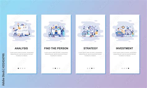 Vetor De Onboarding Screens User Interface Kit For Mobile App Templates