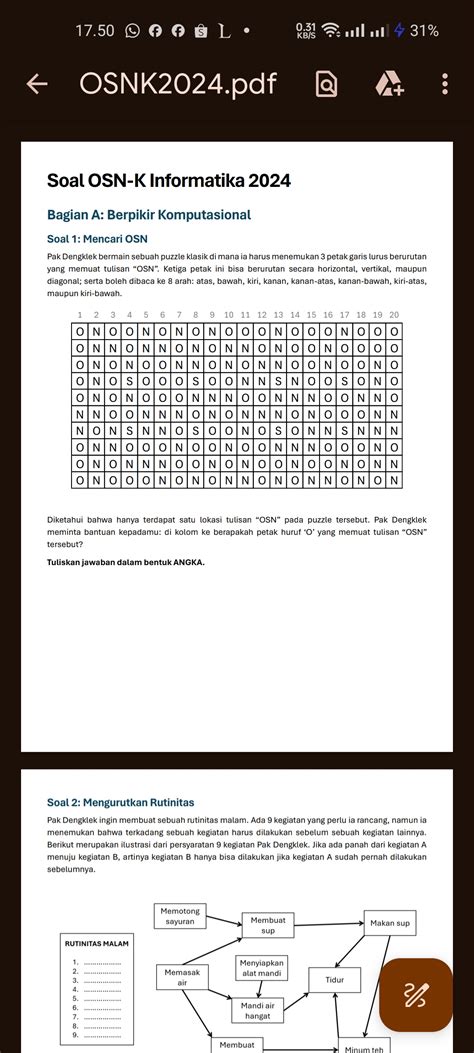 Soal Osn K Informatika 2024 Bagian A Berpikir Studyx