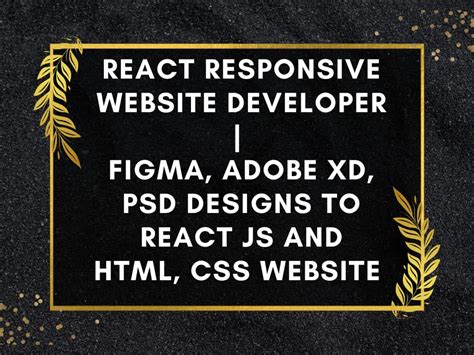 React Js React Developer Front End Developer Figma To React
