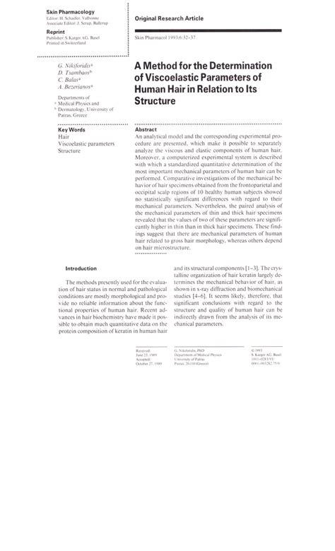 Pdf A Method For The Determination Of Viscoelastic Parameters Of