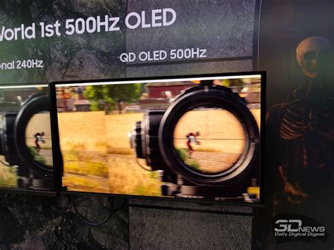Samsung показала первый в мире QD OLED монитор с частотой обновления 500 Гц