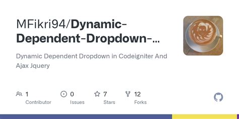 Github Mfikri94dynamic Dependent Dropdown In Codeigniter And Ajax Jquery Dynamic Dependent