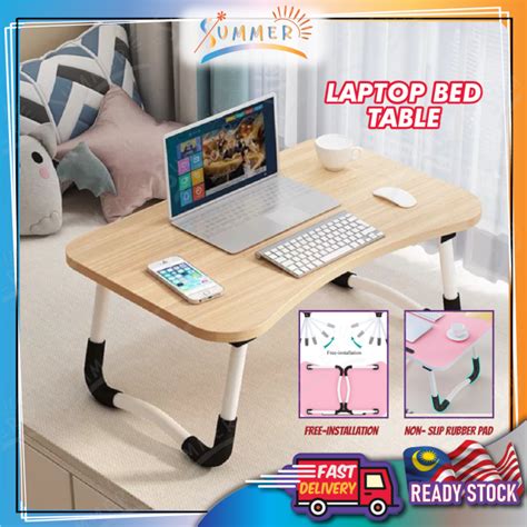 Summer 8 Laptop Bed Table Meja Komputer 小电脑桌 Folding Desk Purpose Computer Table Bedroom