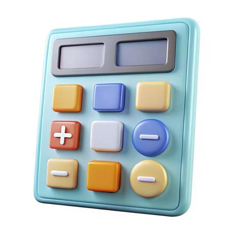 3d Illustration Of Calculator Math Equipment Addition Subtraction Multiply Division Abstract