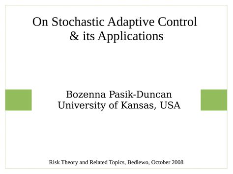 pdf stochastic adaptive control
