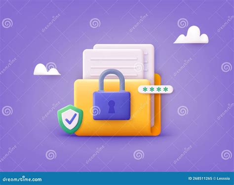 Password Folder Icon Color Outline Vector 232104191
