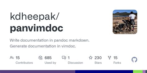 Github Kdheepakpanvimdoc Write Documentation In Pandoc Markdown Generate Documentation In