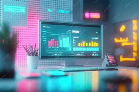 Computer Screen Displaying Data Analysis Graphs And Charts In A