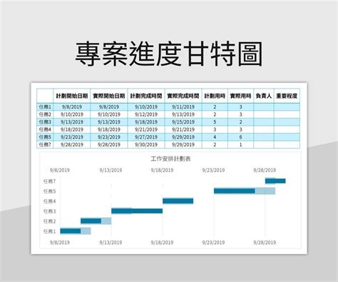 專案進度甘特圖 Excel表格範本模板免費下載 Lovepik