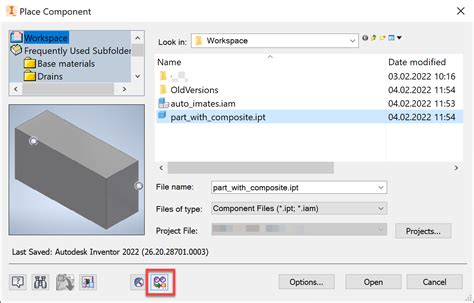 Hovering Over A Composite Imate Entry In The Model Browser Leads To A Crash In Inventor