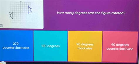 Solved How Many Degrees Was The Figure Rotated Q 270 90 Degrees 90 Degrees Counterclockwise