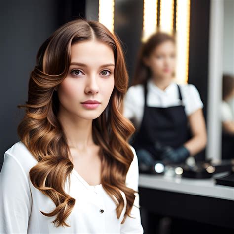 Premium Photo Beautiful Girl Hair Styling Image