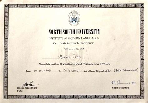 Moriom Islam On Linkedin Achieved Certificate In French Language