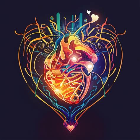 Premium Photo Human Heart Illustration Design In 3d Digital Art Design