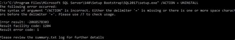 Sql Server Setup Error The Syntax Of Argument Action Is Incorrect Sql Authority With