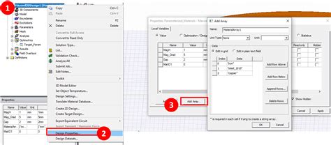 ansys electronics desktop parameterized materials padt