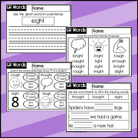 GH Words Phonics Exit Slips Made By Teachers