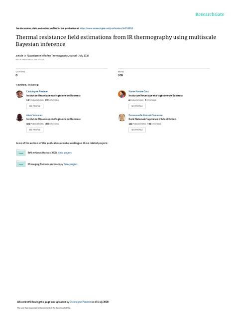 thermal resistance field estimations from ir thermography using multiscale bayesian inference