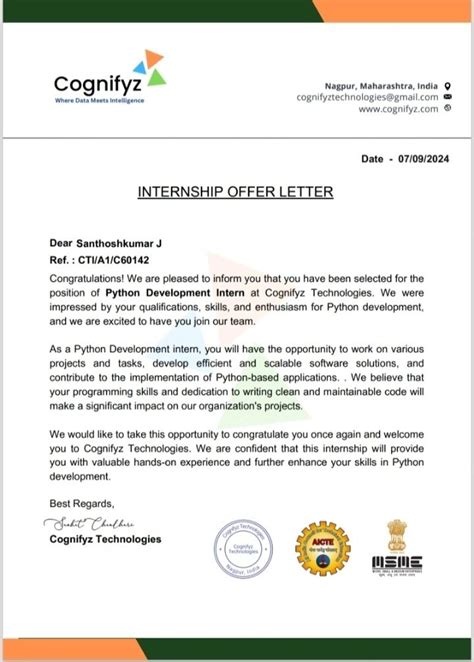 Santhoshkumar J On Linkedin Cognifyz Pythoninternship