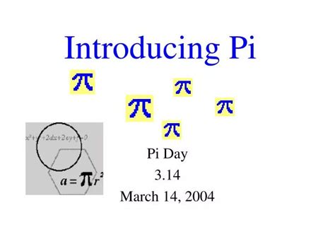 Ppt The Fascinating World Of Pi Celebrating Pi Day On March 14 2004