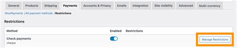 Restrict Payment Methods Documentation Woocommerce