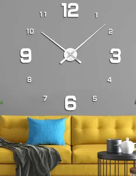 АКСЕСУАРИ ТА ПОДАРУНКИ Годинник Настінний годинник 3d Diy Clock з цифрами Сірі Rivcont