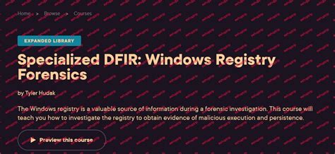 specialized dfir windows registry forensics eshoptrip