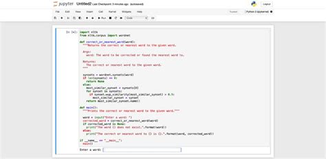 Wordcorrection Naturallanguageprocessing Jupyternotebook Python