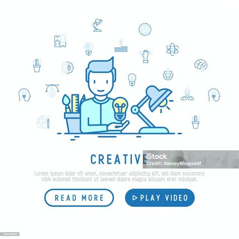 작성자 생성 아이디어 선 아이콘 시동 브리핑 브레인스토밍 퍼즐 컬러 팔레트 창조적 비전 천재 현대 벡터 일러스트 레이 션 웹 페이지 서식 파일 개념에 대한 스톡 벡터 아트