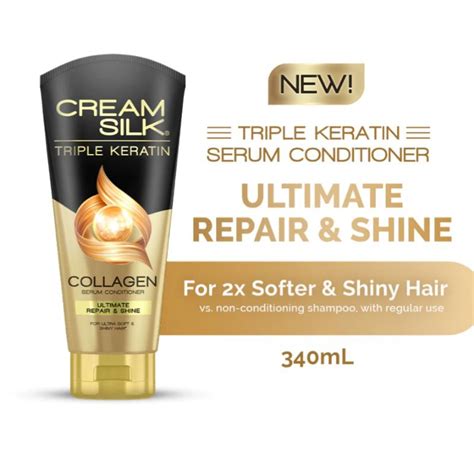 Creamsilk Gold Triple Keratin Collagen Ultimate Repair And Shine 340ml