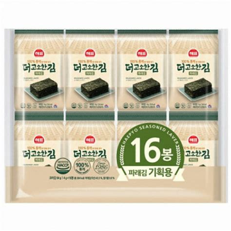 사조해표 해표 더 고소한 파래 도시락김 4g [64개] 에누리 가격비교