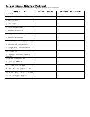 Set And Interval Notation Write Inequalities And Solve Course Hero