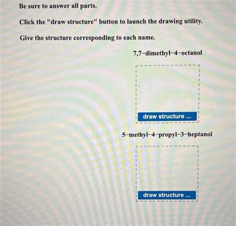 Solved Be Sure To Answer All Parts Click The Draw