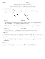 MCV Unit Practice Test Pdf MCV U Name Chapter Practice Test Introduction To Vectors