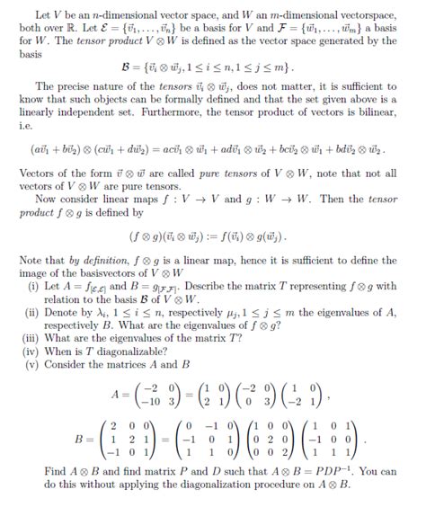 Solved Let V ﻿be An N Dimensional Vector Space And W ﻿an